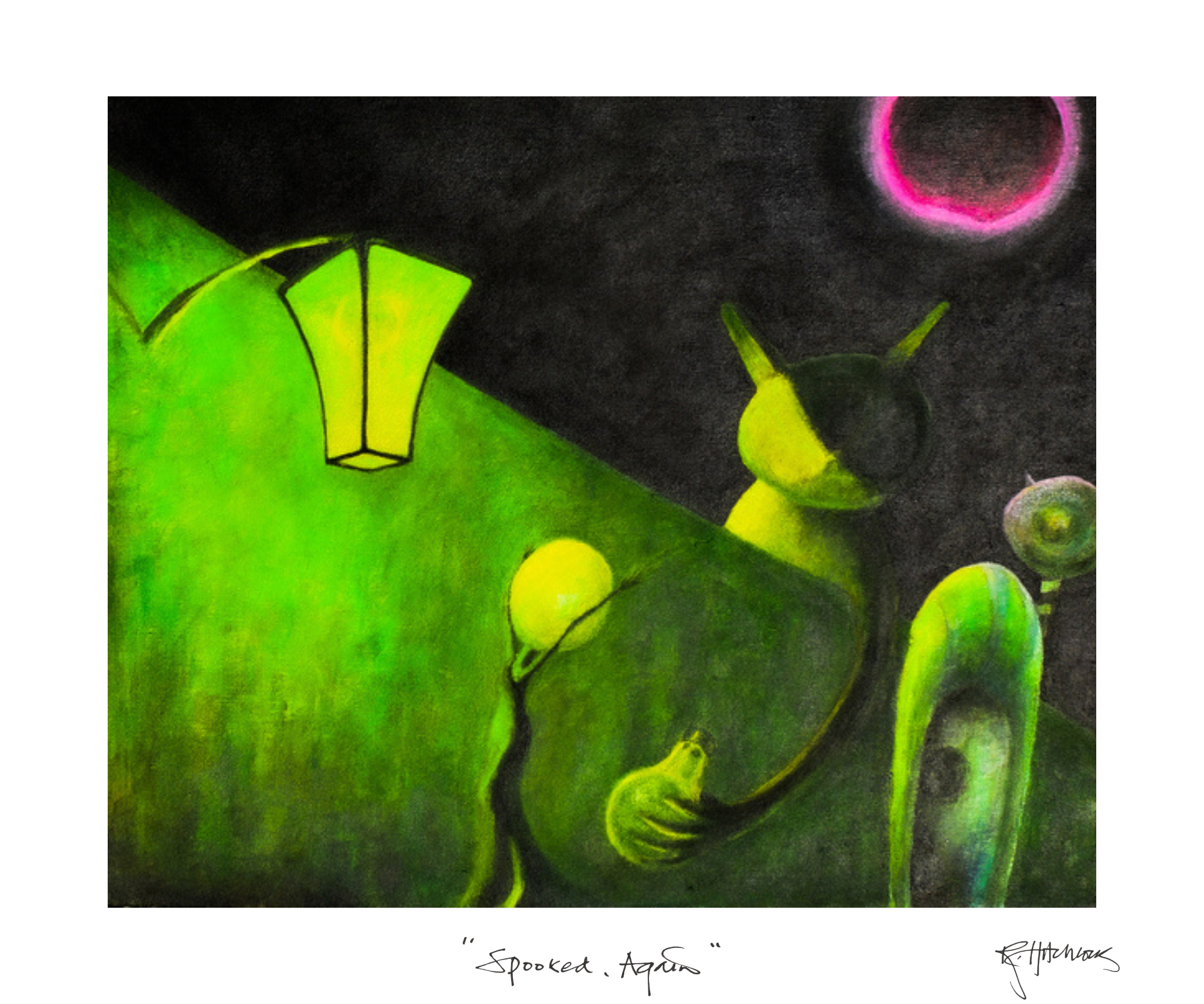 "Spooked, Again" signed giclée art print – Tiny Ghost Records